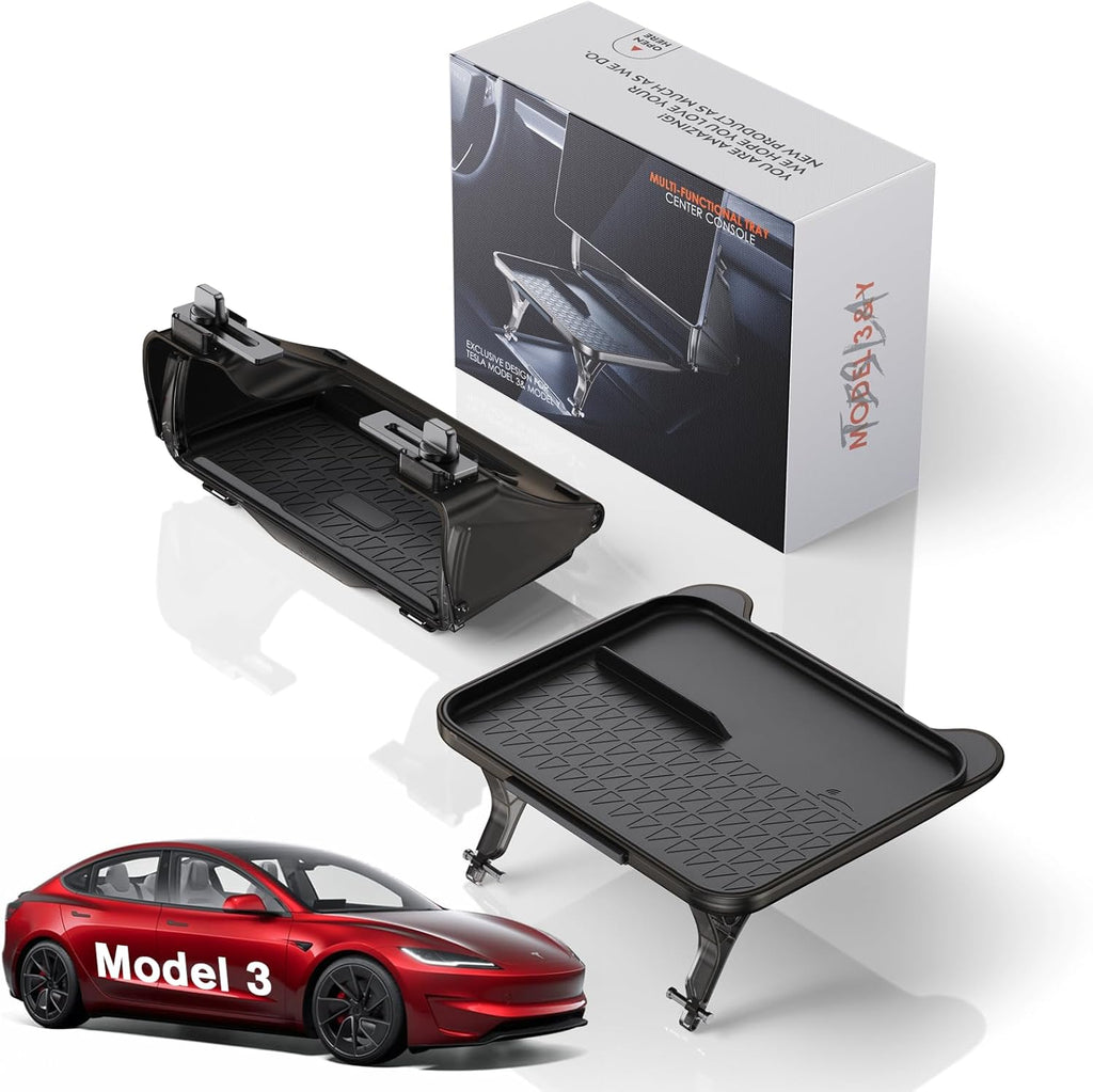For Tesla Model 3/Y 2-in-1 Car Food Tray& Behind Screen Organizer 2016