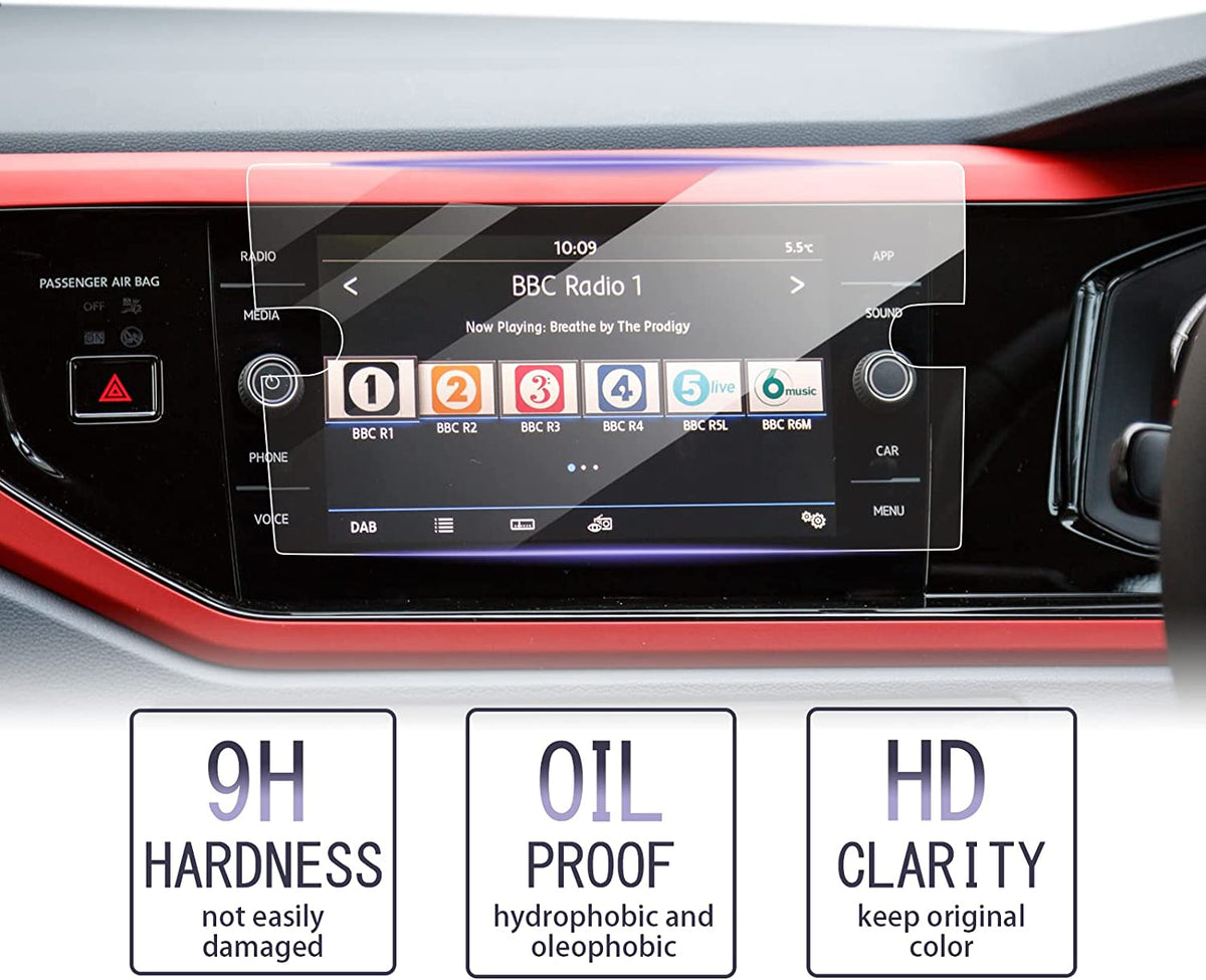 For VW Polo MK6 AW1 GTI R Line VW T-Cross 8" Screen Protector 2018+