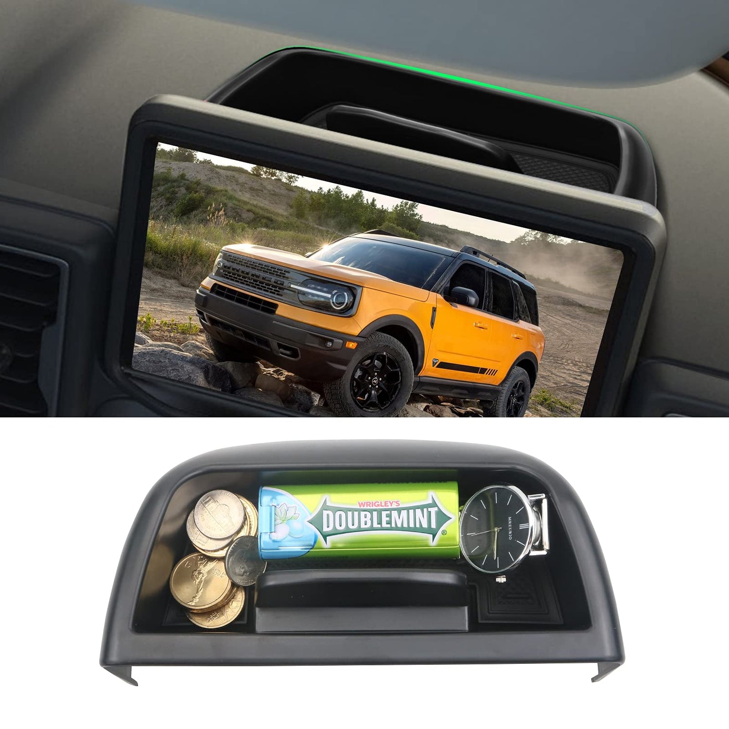 For Ford Bronco Sport Center Console Dash Storage Tray 2020+