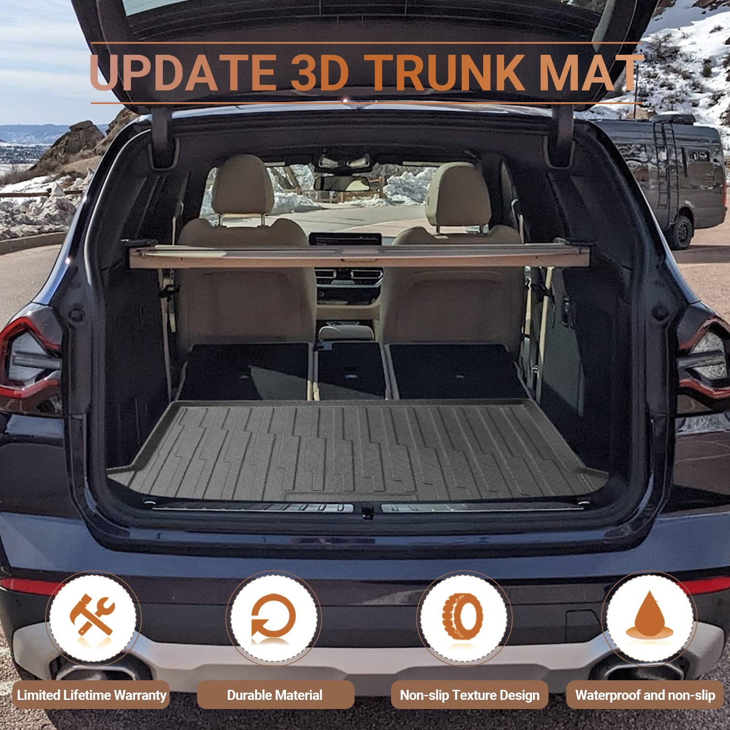 For BMW X3 G01 Trunk Mats 2017+