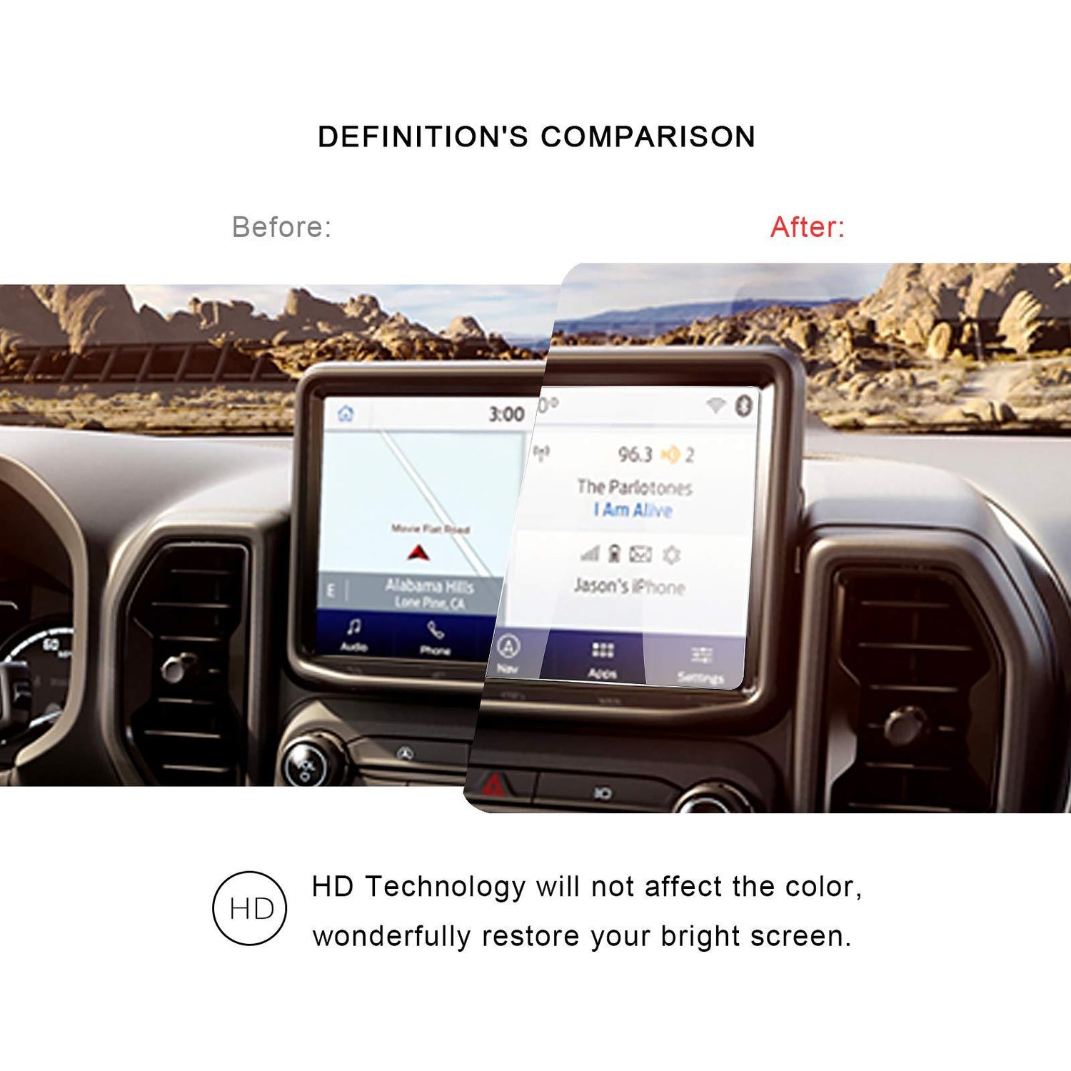 Ford Bronco F 150 8" Screen Protector 2020+